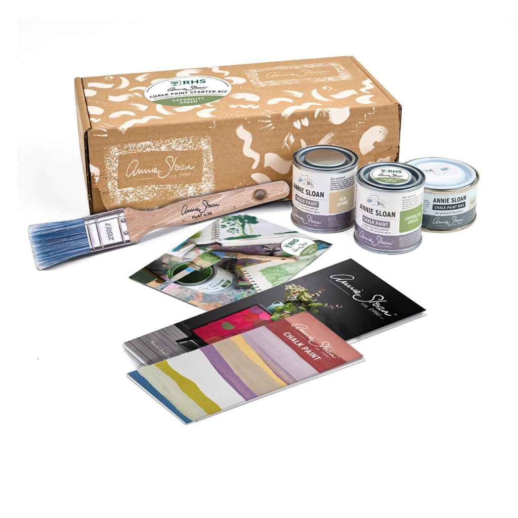 Annie Sloan - RHS Capability Green & Old Ochre Chalk Paint Starter Kit ...